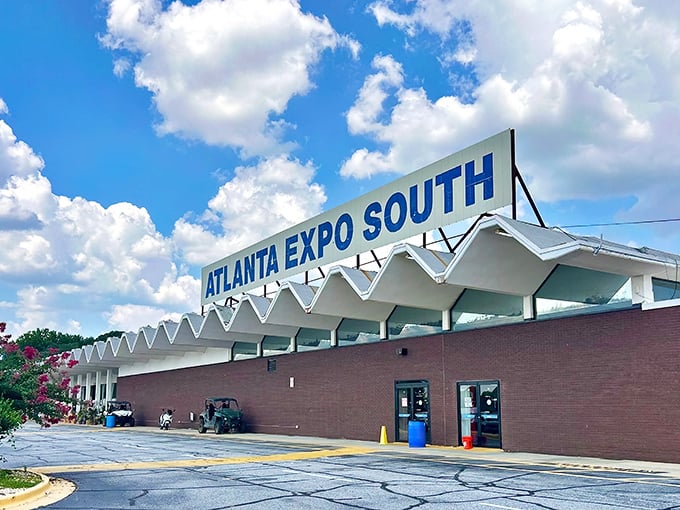 Welcome to the time machine! Atlanta Expo South: where planes fly overhead and treasures await below.