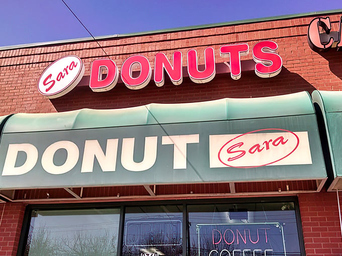 A siren song of sugar and spice! Sarah Donuts' unassuming storefront hides a treasure trove of delectable treats waiting to be discovered. 