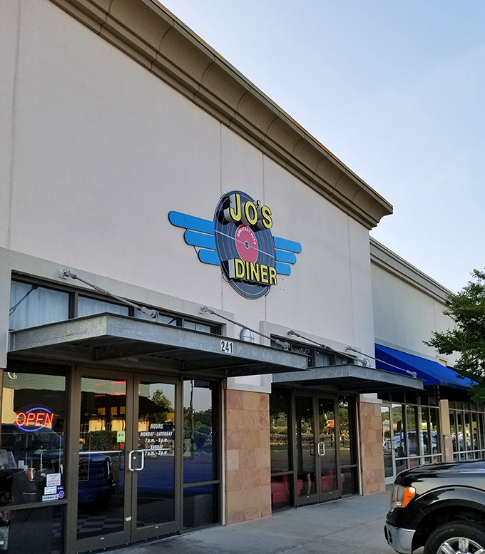 Step into a time machine! Jo's Diner's retro exterior promises a blast from the past with modern flavors.