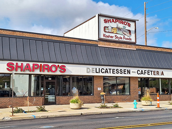 A neon sign that could guide hungry sailors home: Shapiro's Delicatessen, a beacon of comfort food in Indianapolis since 1905.