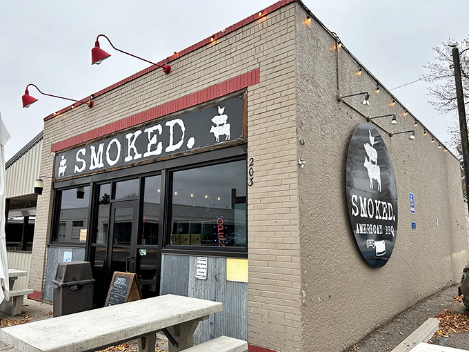 Welcome to SMOKED, where the aroma of barbecue is your first delicious greeting. This unassuming exterior hides a world of smoky wonders within. 