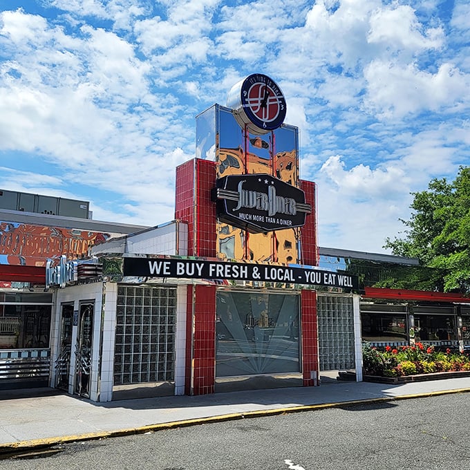 Welcome to the Silver Diner, where retro charm meets modern flavor! This gleaming facade promises a culinary adventure that's anything but ordinary.