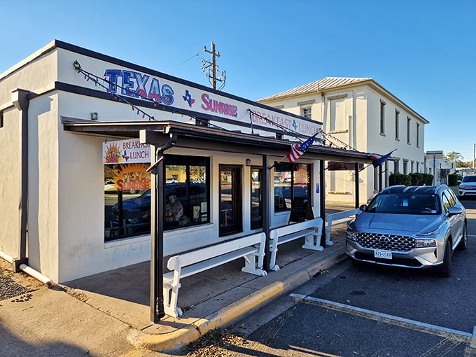Welcome to Texas Sunrise, where the charm is as big as the state itself! This unassuming exterior hides a treasure trove of Lone Star-sized flavors waiting to be discovered.