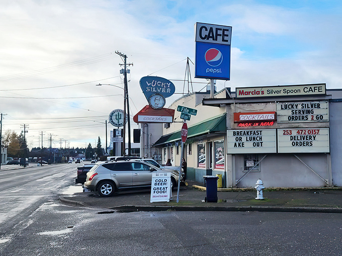 Welcome to the time machine disguised as a diner! Marcia's Silver Spoon Cafe is where nostalgia meets your taste buds for a dance.