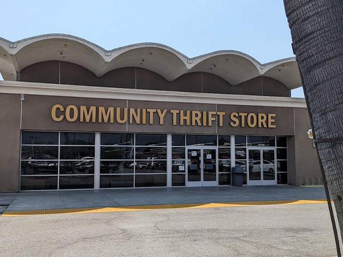 Welcome to the Mothership of Secondhand Treasures! This wavy-roofed wonder is where your grandma's lamp and your next conversation piece collide.