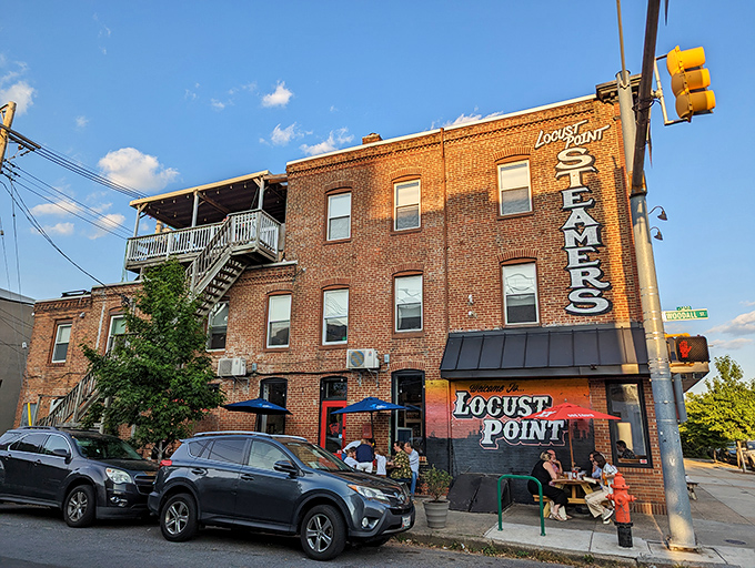 A brick-and-mortar siren song for seafood lovers! LP Steamers stands tall in Locust Point, its vintage sign a beacon of delicious promises to come.