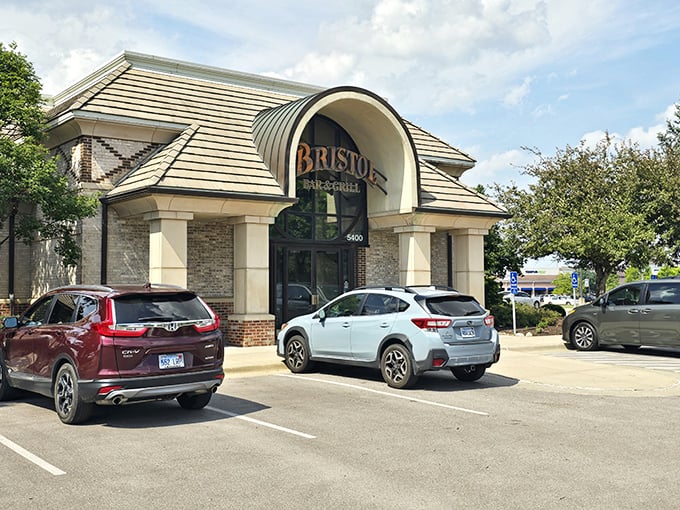 Welcome to seafood paradise! Bristol's exterior promises a nautical adventure, even in landlocked Kansas. Who needs an ocean when you've got this gem?