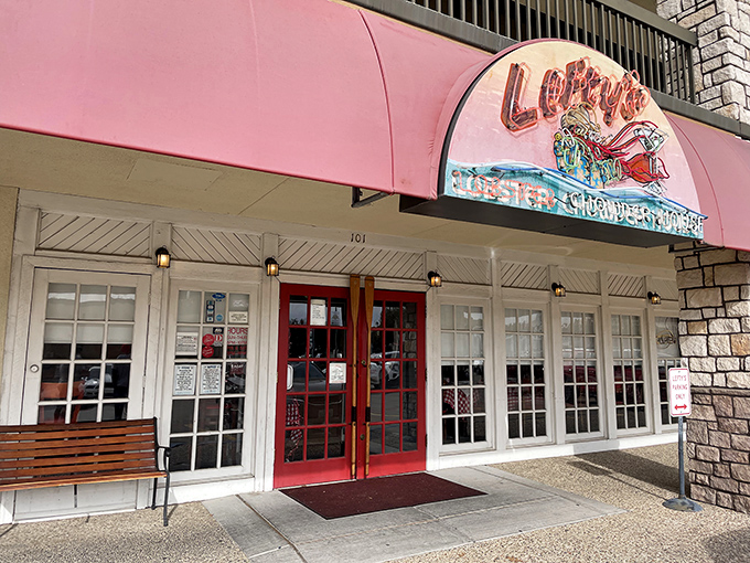 Welcome to Lefty's, where the pink awning is as inviting as a warm hug from your favorite seafood-loving aunt!