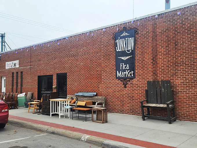 Welcome to the brick-and-mortar time machine! This unassuming exterior houses a wonderland of nostalgia and unexpected treasures. Step right up, folks!