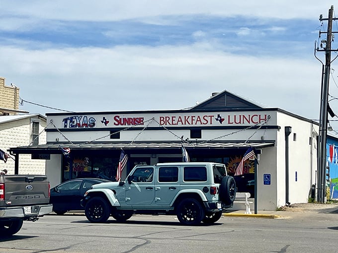 Welcome to Texas Sunrise, where the charm is as big as the state itself! This unassuming exterior hides a treasure trove of Lone Star-sized flavors waiting to be discovered.