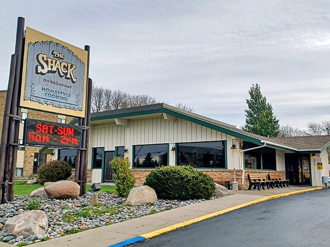 Welcome to breakfast paradise! The Shack on Broadway's unassuming exterior hides a world of culinary delights, proving you can't judge a book by its cover &ndash; or a diner by its siding.