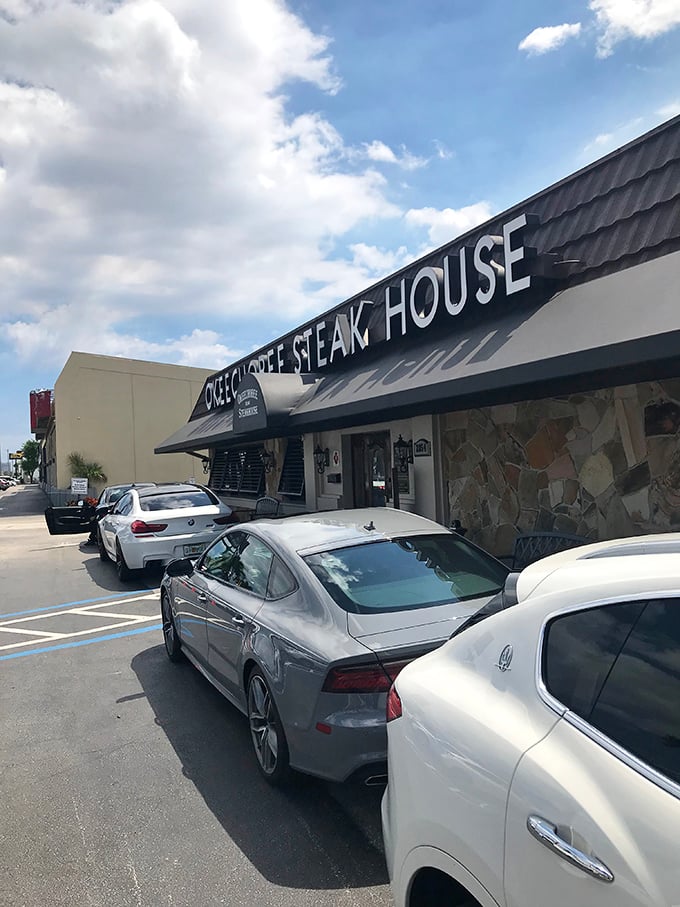 The unassuming exterior of Okeechobee Steak House belies the culinary treasures within. Florida's oldest steakhouse has been quietly dominating the beef scene since 1947.