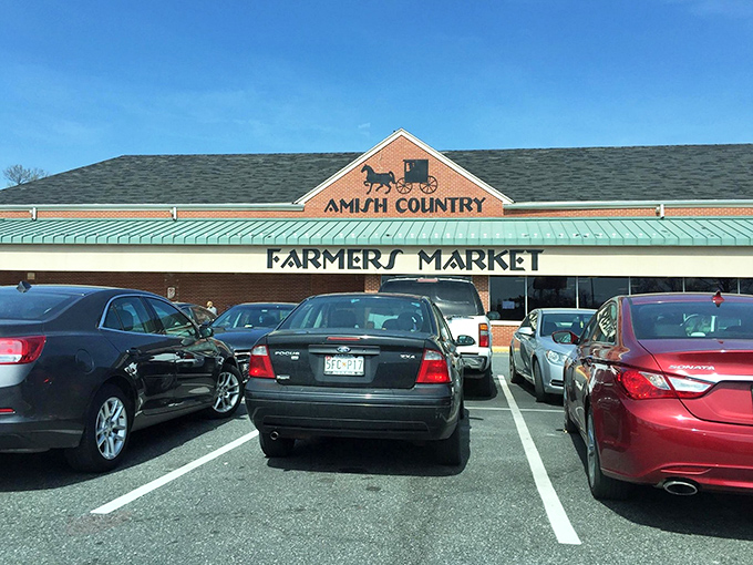 The unassuming brick facade of Amish Country Farmers Market hides a world of culinary treasures, like finding Narnia in a strip mall.