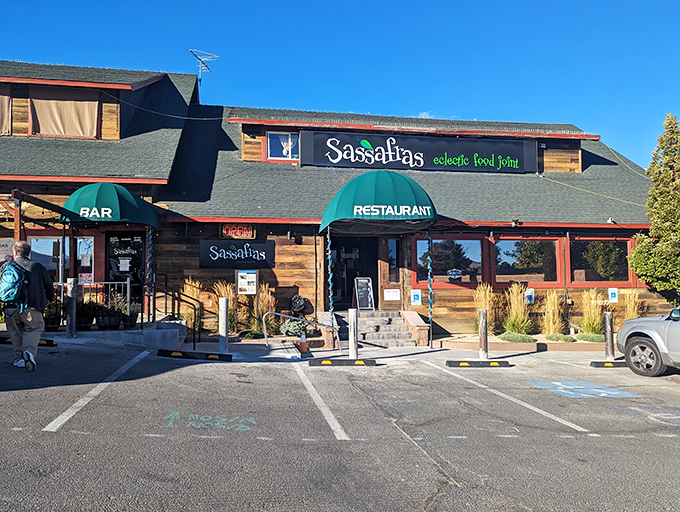 Welcome to flavor town! Sassafras Eclectic Food Joint beckons with its rustic charm and promise of culinary adventures.