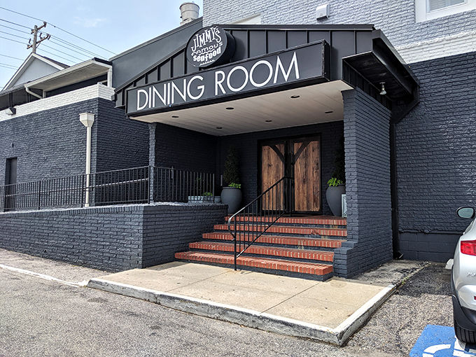 Jimmy's Famous Seafood: Where crab dreams come true and seafood lovers find their happy place. This unassuming exterior hides a treasure trove of oceanic delights waiting to be discovered.