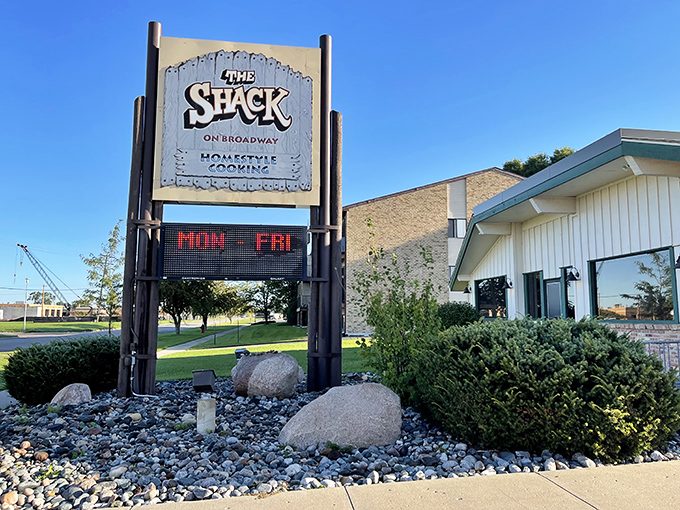 The Shack on Broadway: Where breakfast dreams come true and calories don't count. This unassuming exterior hides a world of culinary delights waiting to be discovered.