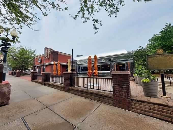 Step into a time machine disguised as a diner! Phillips Avenue's exterior promises a journey back to the golden age of comfort food.