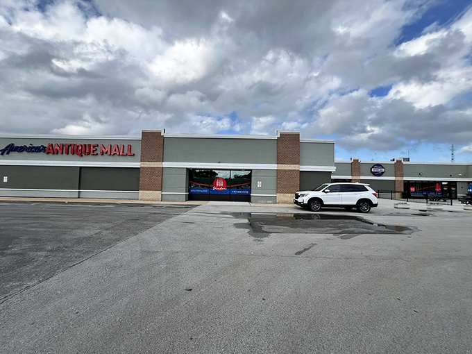 Welcome to the time machine disguised as a strip mall! America's Antique Mall beckons with promises of treasures and nostalgia galore.