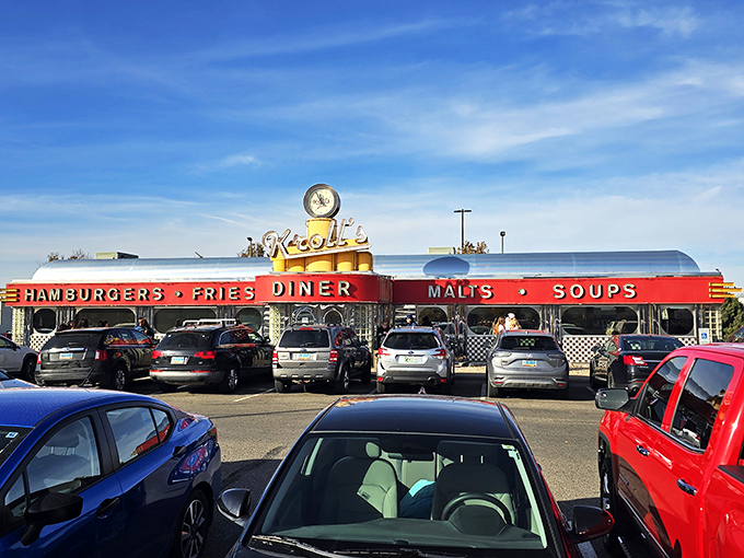 Step into a time machine disguised as a diner! Kroll's exterior screams "1950s cool" with its cherry-red awning and retro signage. Grab your poodle skirt and let's jive!