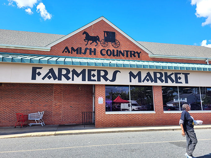 The unassuming brick facade of Amish Country Farmers Market hides a world of culinary treasures, like finding Narnia in a strip mall.