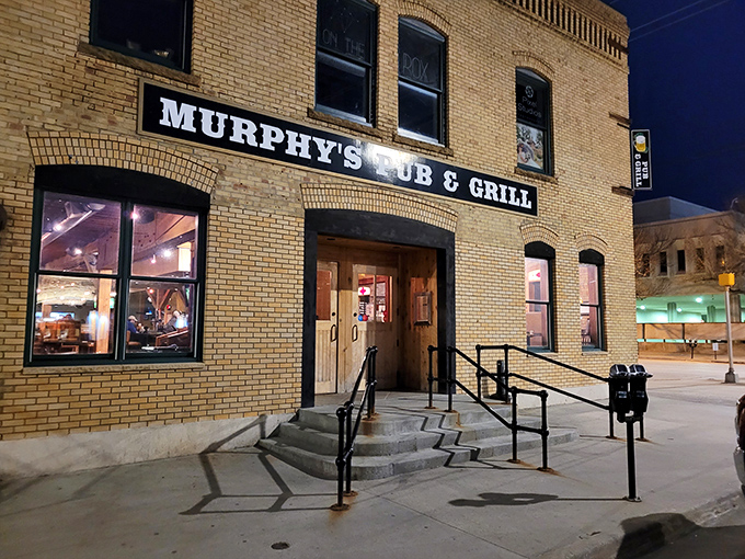 Neon dreams come true! Murphy's Pub & Grill lights up the night like a beacon for hungry souls, promising good times and even better eats.