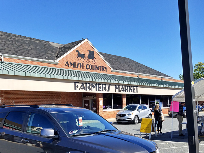 The unassuming brick facade of Amish Country Farmers Market hides a world of culinary treasures, like finding Narnia in a strip mall.