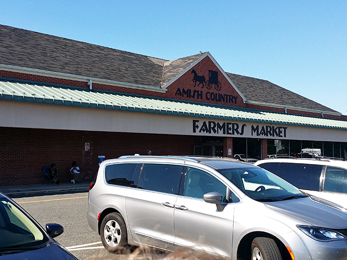 The unassuming brick facade of Amish Country Farmers Market hides a world of culinary treasures, like finding Narnia in a strip mall.