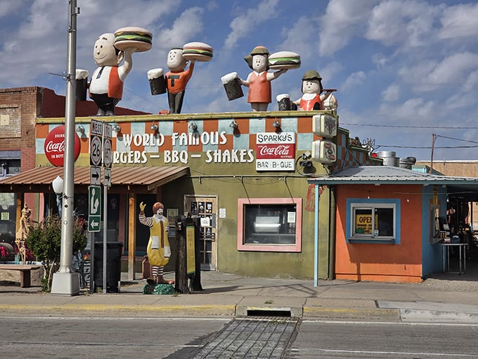 Sparky's colorful exterior is like a desert mirage, except this oasis delivers on its promise of smoky, chile-laden salvation.