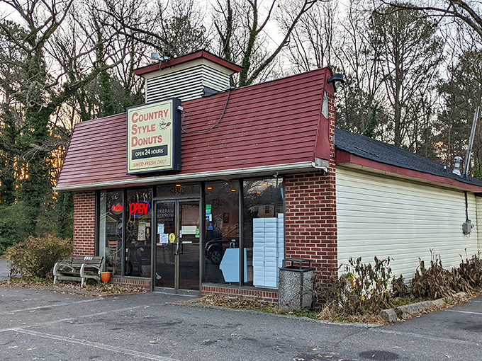 The humble red-roofed kingdom where donut dreams come true. Country Style's unassuming exterior hides Richmond's sweetest secret, open from dawn till midnight.
