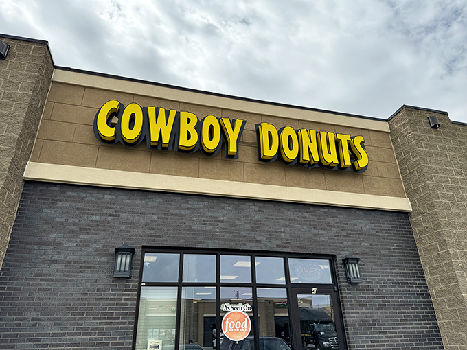 Yeehaw! This isn't your average donut rodeo. Cowboy Donuts' bright yellow sign promises a sweet adventure in the heart of Rock Springs.