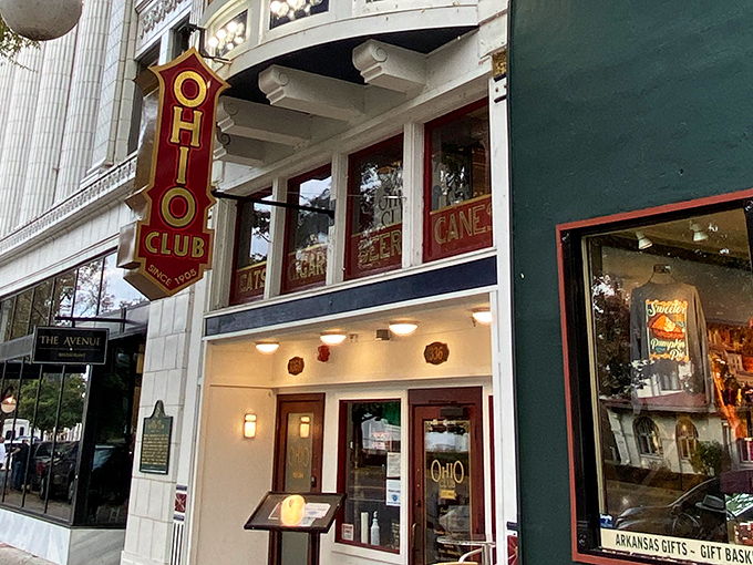 The historic Ohio Club's fa&ccedil;ade stands proudly on Central Avenue, its vintage sign beckoning like an old friend who's seen more than they'll ever tell.