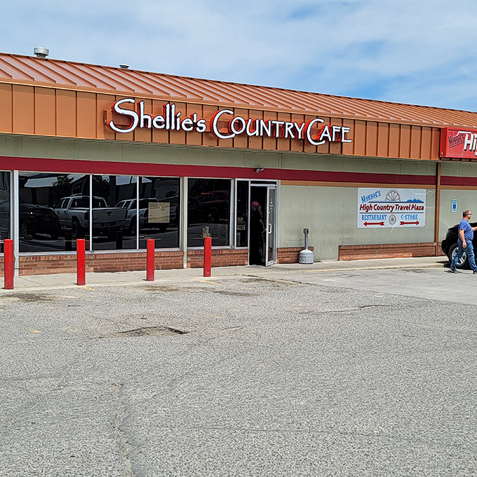 Welcome to flavor town! Shellie's Country Cafe stands proud against the Montana sky, promising hearty meals and warm smiles inside.