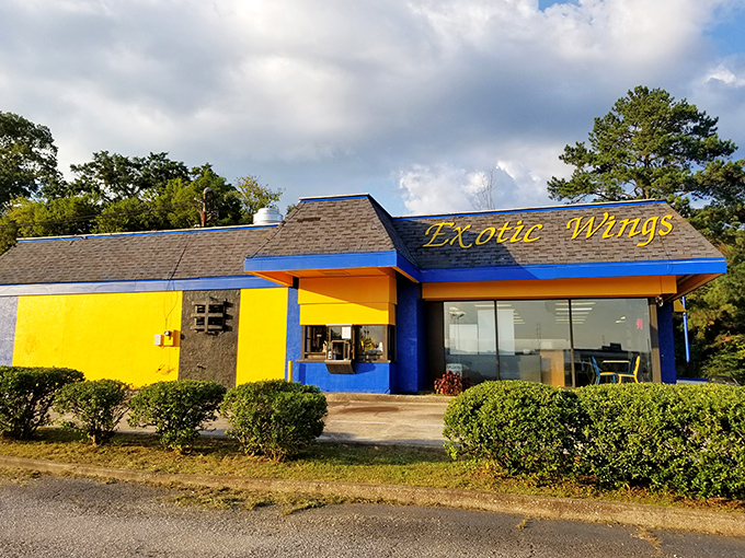 A splash of sunshine on the Birmingham food scene! This vibrant yellow and blue exterior promises a flavor fiesta inside.