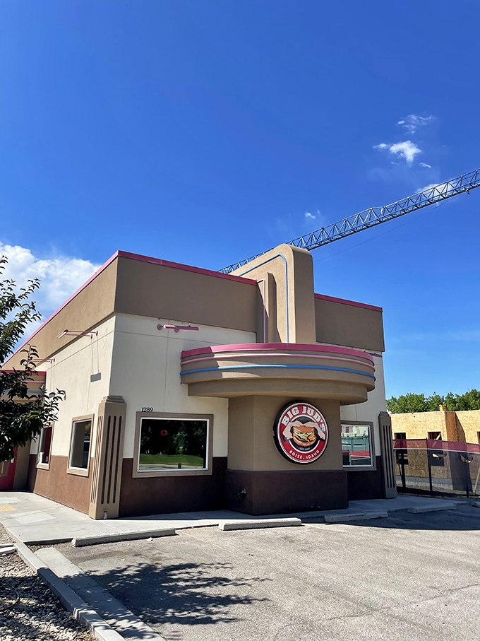 Step into a time machine disguised as a burger joint! Big Jud's retro facade promises a trip down memory lane, with a side of nostalgia-flavored fries.