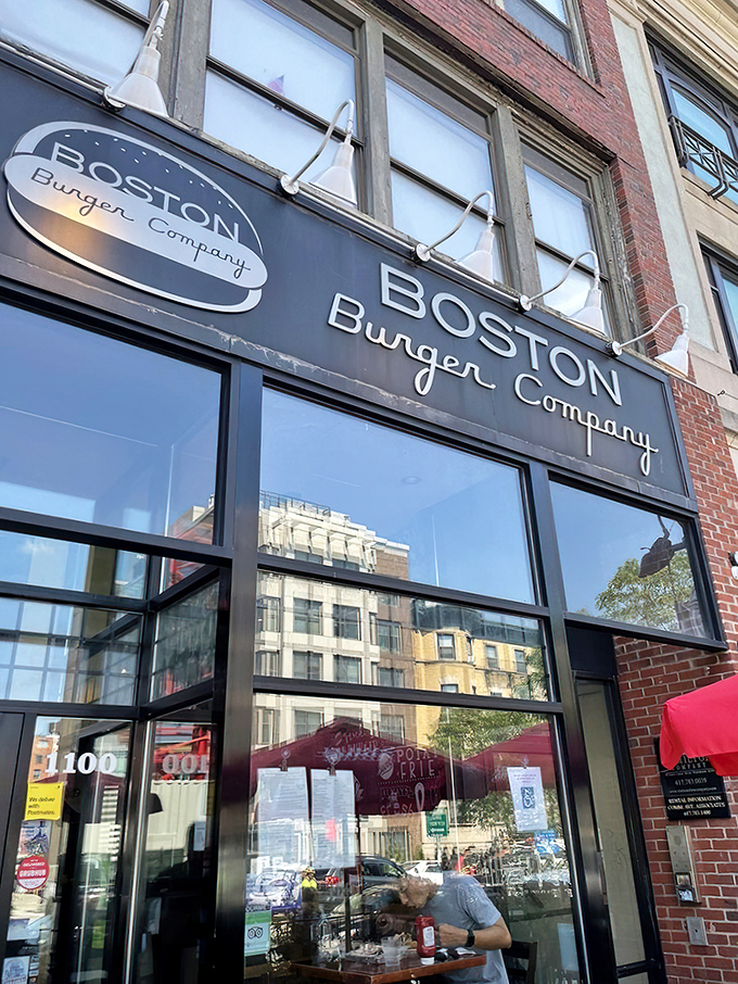 Welcome to burger paradise! This unassuming storefront hides a world of culinary madness that would make even the Hulk's stomach growl.