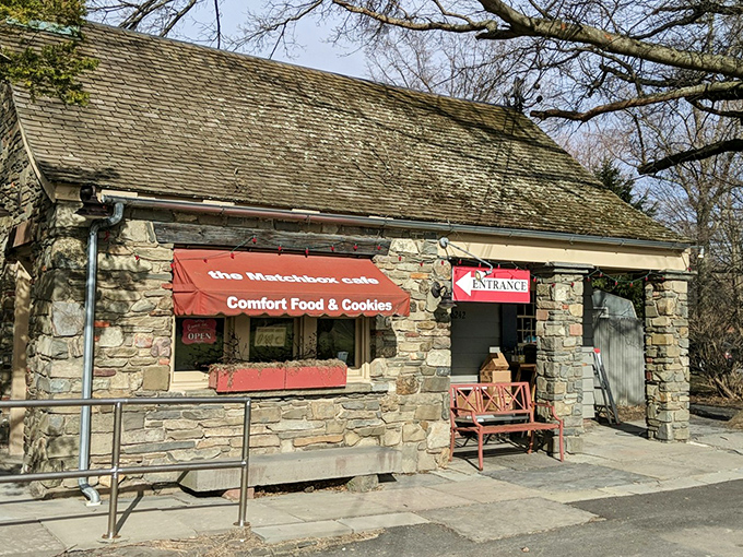 Stone walls and a red awning? It's not Hogwarts, but this cozy cafe might just work some culinary magic on you.