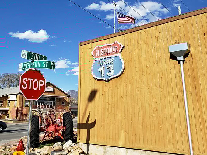 Welcome to burger paradise! Lucky 13's rustic exterior and vintage tractor are like a siren song for comfort food lovers.