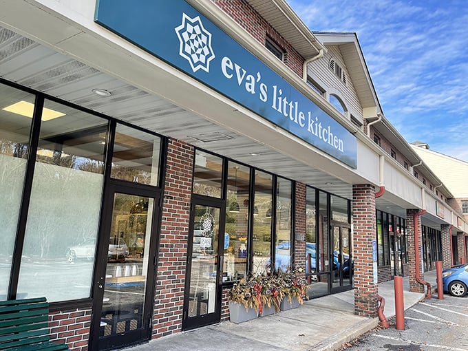 Eva's Little Kitchen: Where dreams are baked daily and calories don't count. This charming brick storefront in Bedford is a siren call to carb lovers everywhere.