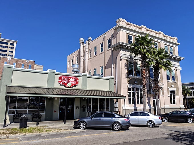 A seafood lover's paradise in disguise! Half Shell Oyster House's unassuming exterior hides a world of oceanic delights within. Who knew Gulfport was hiding such a gem?