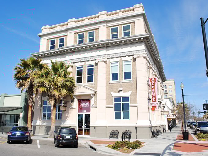 A seafood lover's paradise in disguise! Half Shell Oyster House's unassuming exterior hides a world of oceanic delights within. Who knew Gulfport was hiding such a gem?