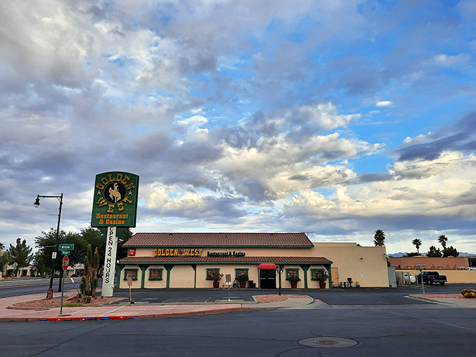 Welcome to the Golden West, where the Old West meets modern comfort food! This unassuming exterior hides a treasure trove of culinary delights.