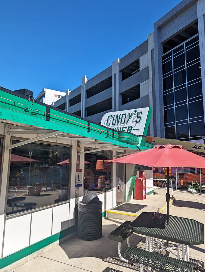 The little diner that could! Cindy's distinctive green-trimmed exterior stands proudly in downtown Fort Wayne, a stainless steel time capsule serving happiness 15 seats at a time. 