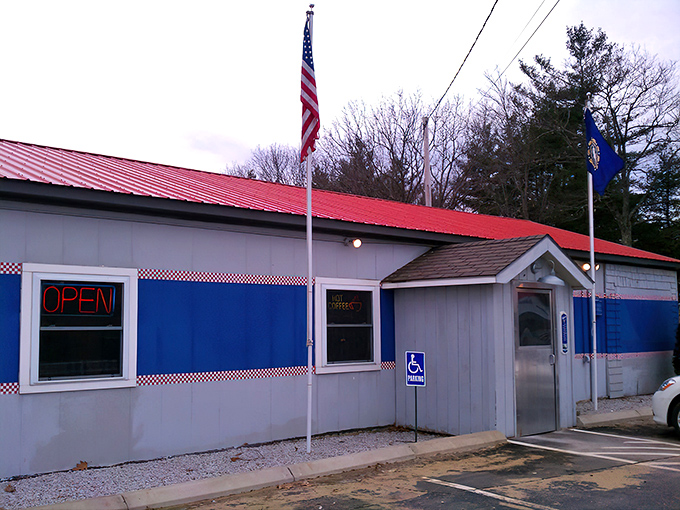 Welcome to breakfast paradise! The Northwood Diner's cheery exterior promises a feast for both your eyes and your taste buds.