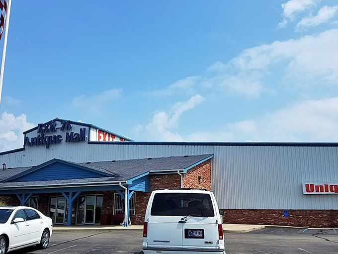 Welcome to the time machine! Exit 76 Antique Mall's exterior might look unassuming, but inside lies a treasure trove that'll make your inner collector swoon.