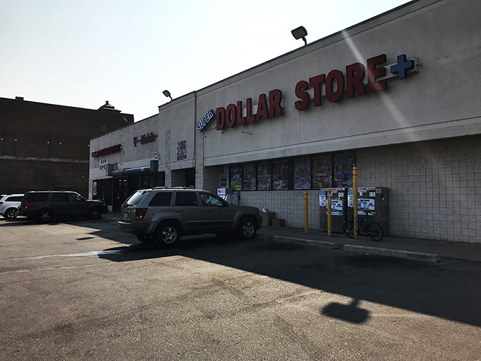 Welcome to bargain paradise! Super Dollar Store Plus stands tall, beckoning thrifty shoppers with its siren song of savings and endless possibilities.