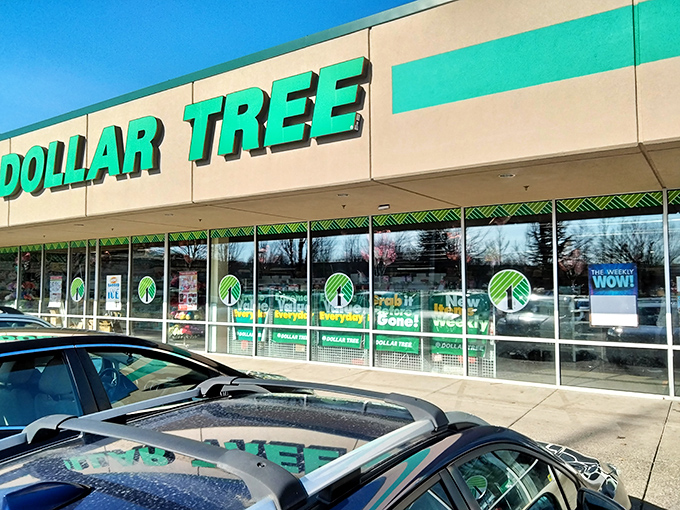 The emerald beacon of bargain hunters everywhere, Dollar Tree's Hayden Meadows location stands proud against Portland's often gray skies, promising treasures within.