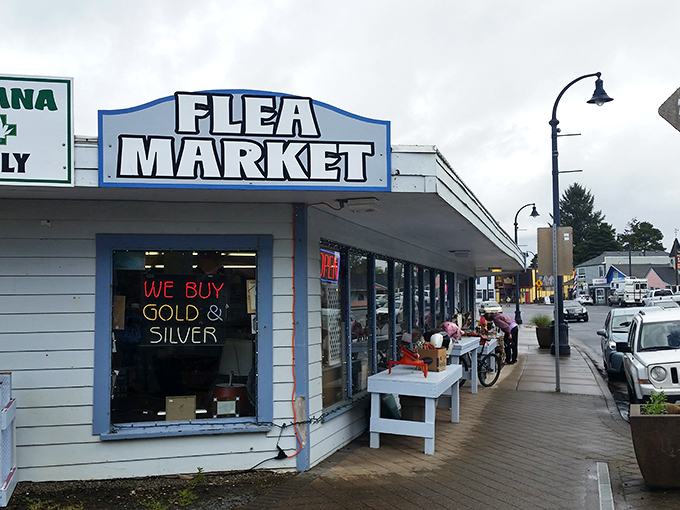 "We Buy THINGS" - a siren call for treasure hunters. This unassuming exterior hides a labyrinth of wonders waiting to be discovered. 