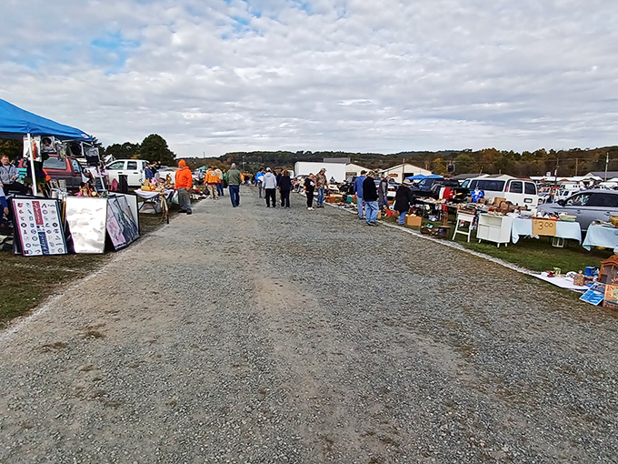 A treasure hunter's paradise unfolds before your eyes! Jake's Flea Market stretches as far as the eye can see, promising adventures in every aisle.
