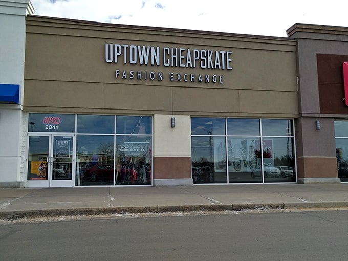 Welcome to fashion paradise! Uptown Cheapskate's sleek exterior belies the treasure trove of style waiting inside. It's like Narnia for bargain hunters. 