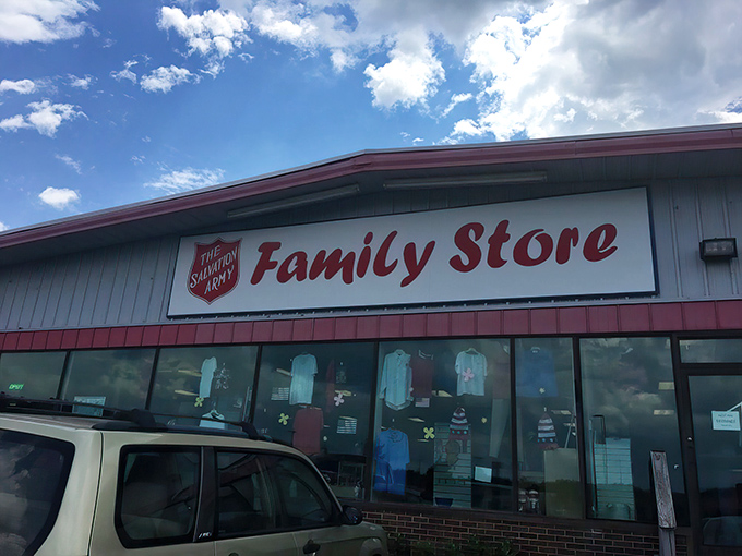 "Welcome to the land of second chances! This unassuming facade holds more surprises than a magician's hat."